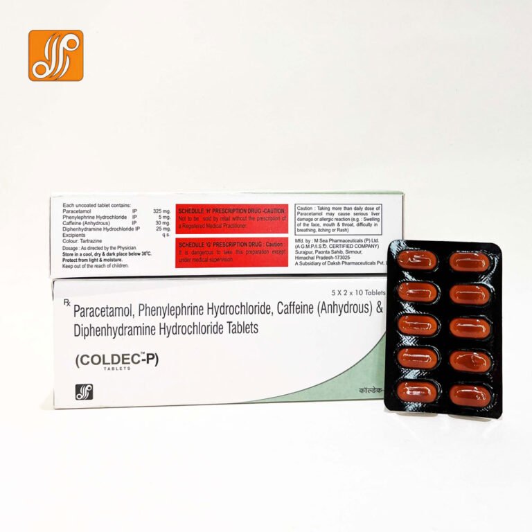 Coldec | CPM + Paracetmol +Phenylephrine HCL Suspension, Tablet