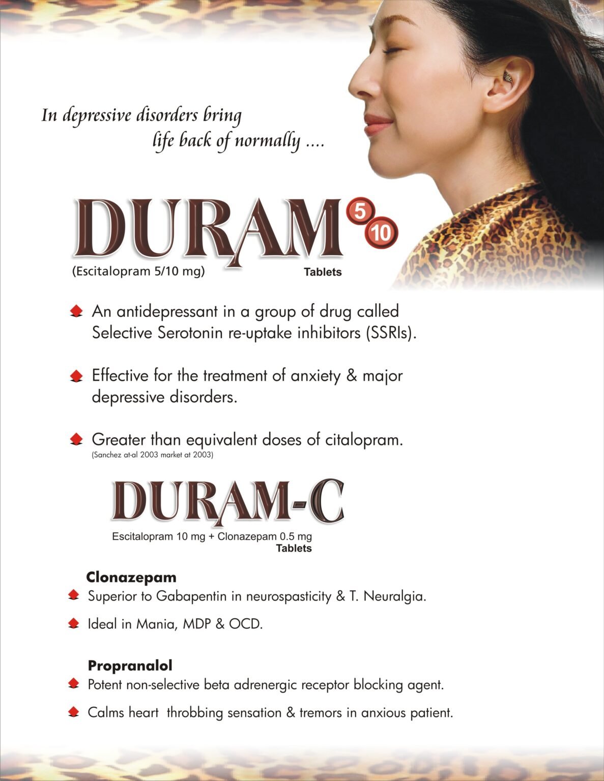 Duram | Escitalopram+ Clonazepam Nrx, Tablet
