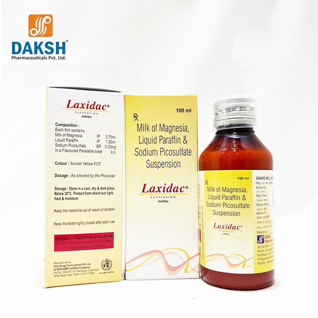 Laxidac | Milk of Magnesia+ Liquid Paraffin + Sodium Picosulphate ...