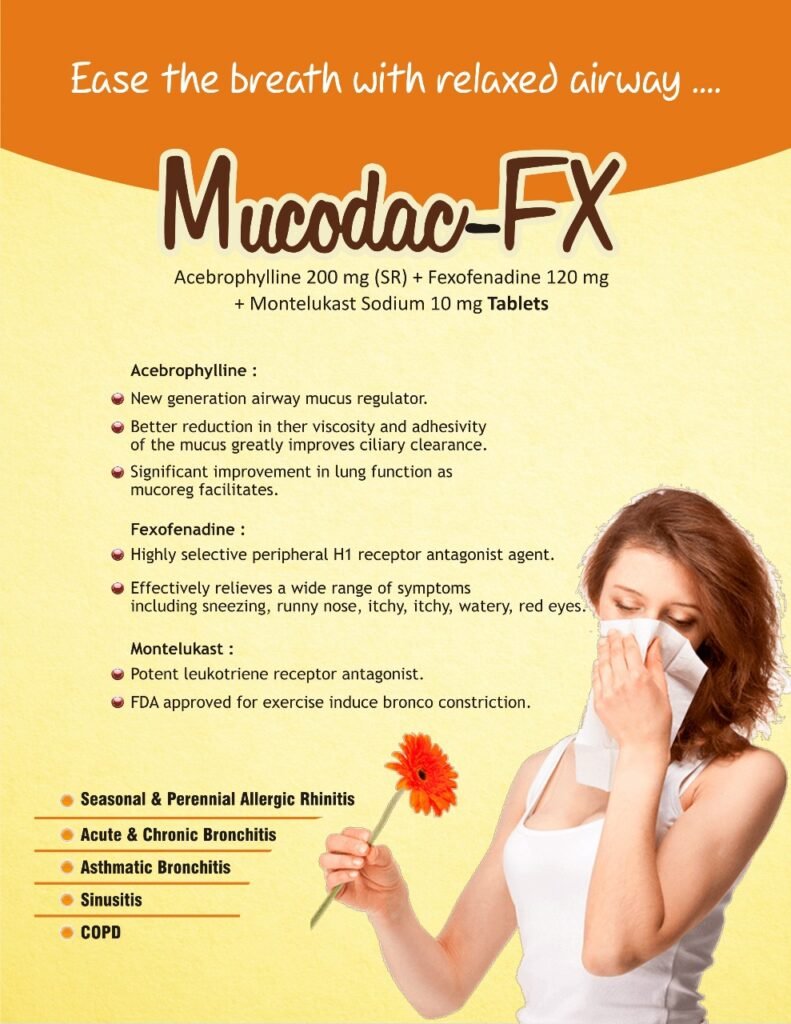 Mucodac | Acebrophyllin + Acetylcystenin Capsule, Tablet