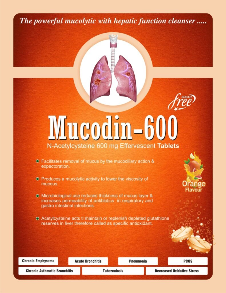 Mucodin | N Acetyl Cysteine Effervescent Tablet