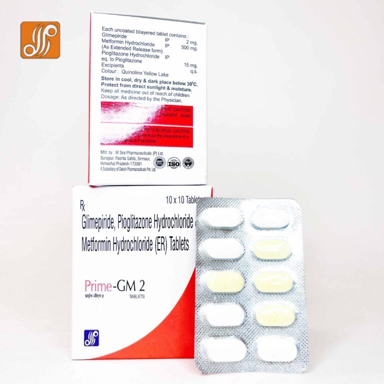 Prime Gm 2 | Glimepride + Pioglitazone & Metformin Tablet